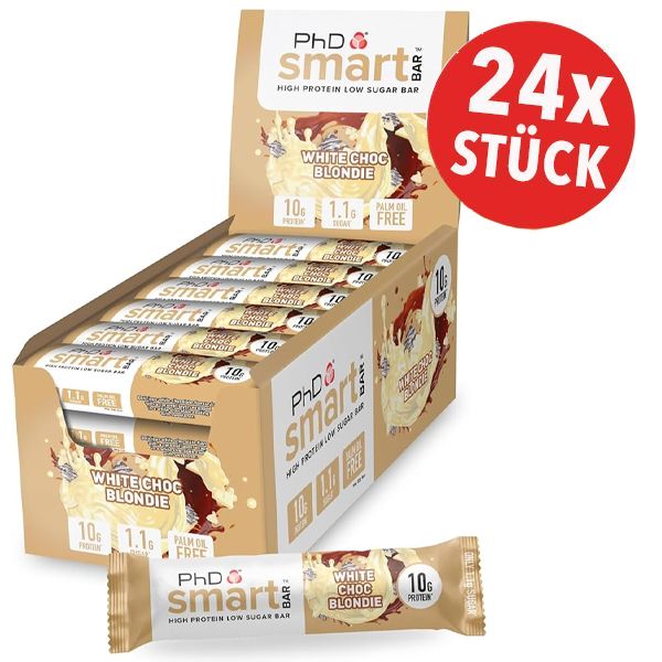 24x PhD Smart Protein Bars (White Choc Blondie)