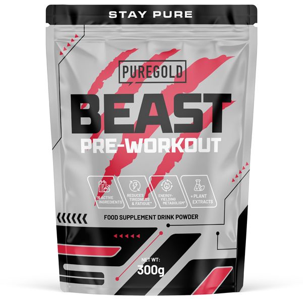 PureGold Beast Pre-Workout – Trainingsbooster mit Koffein & Creatin für ...